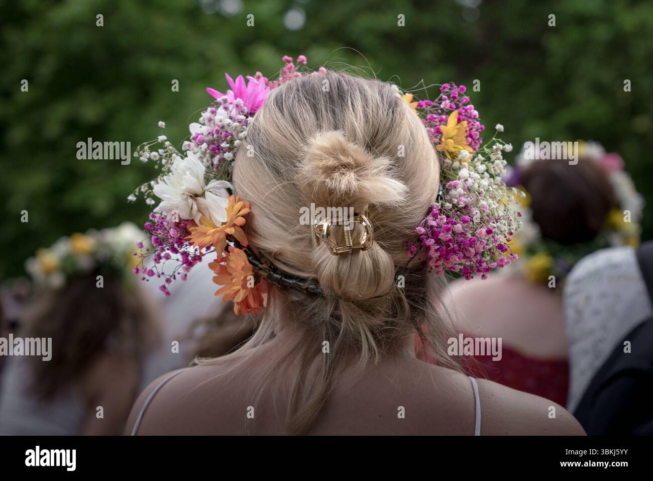 London, UK. 21st June, 2025. Swedish Midsummer is celebrated in Hyde ...