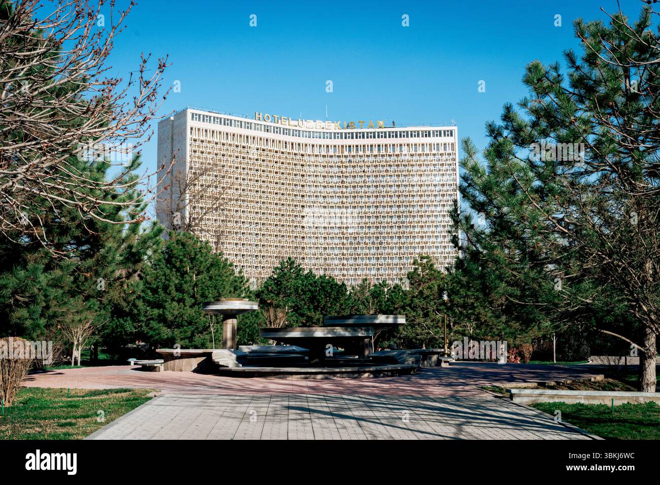 Old sovietic Hotel uzbekistan in Tashkent Stock Photo - Alamy