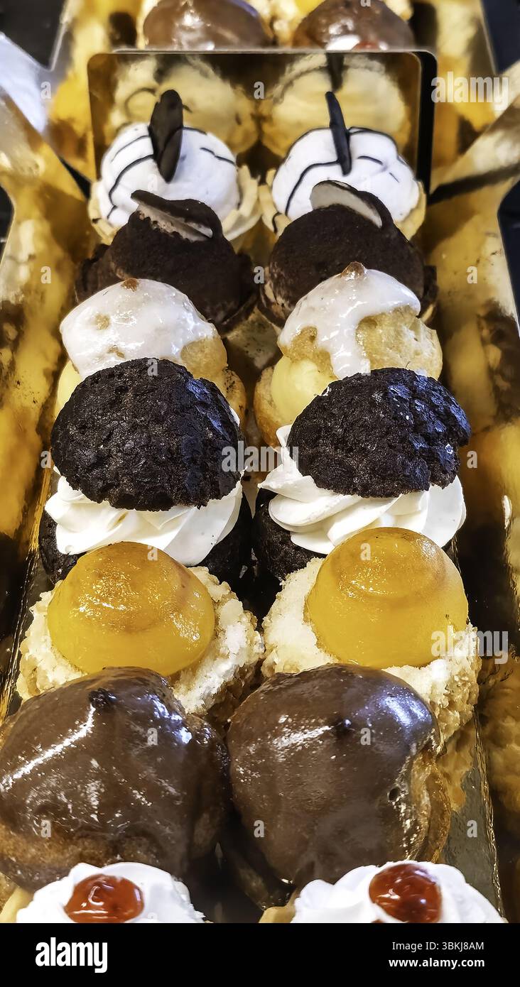 Assorted cakes with artisanal flavors, sweets and desserts Stock Photo ...