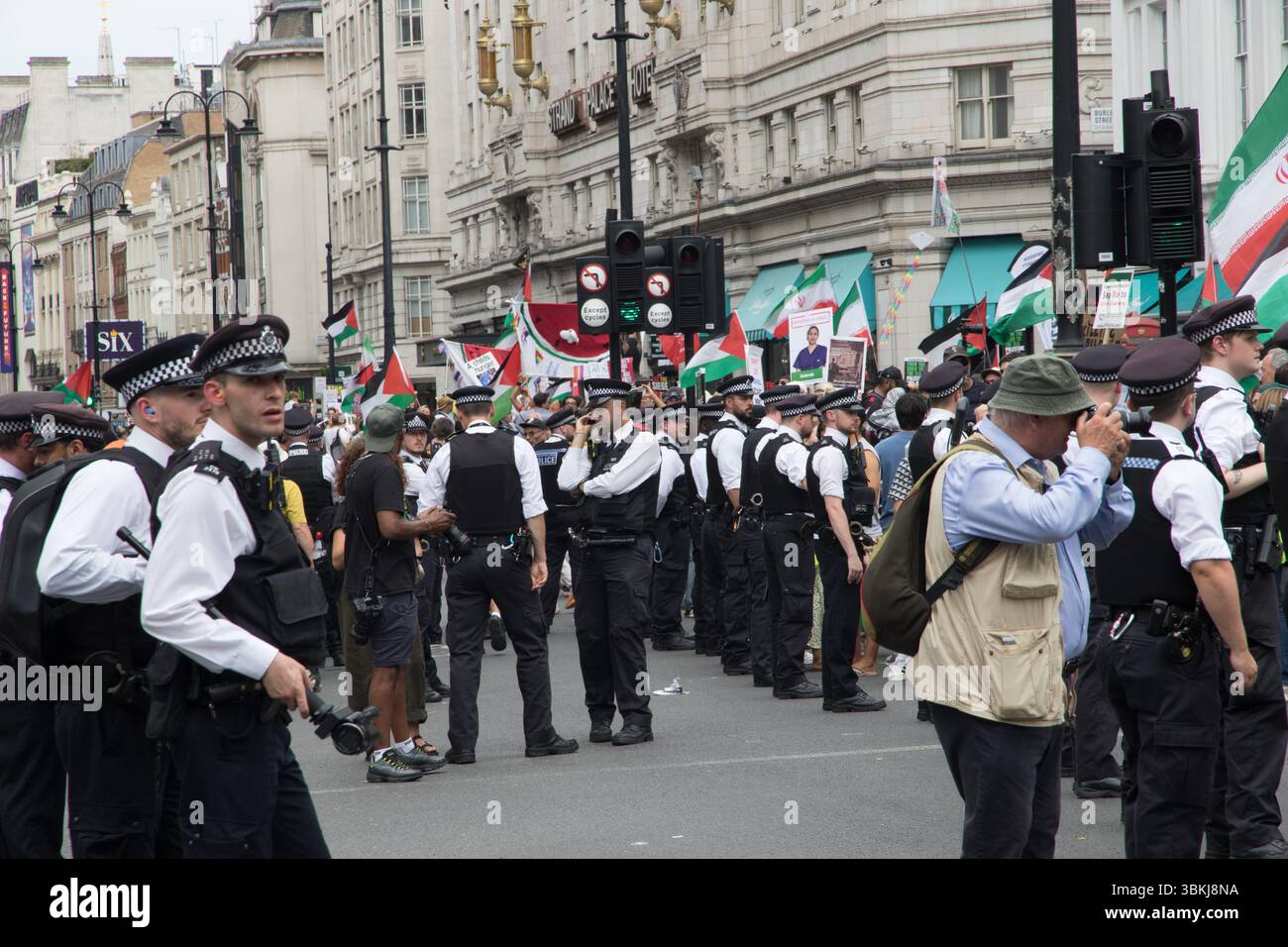 London, UK. 21st June 2025. Large protests organised by the Palestine ...