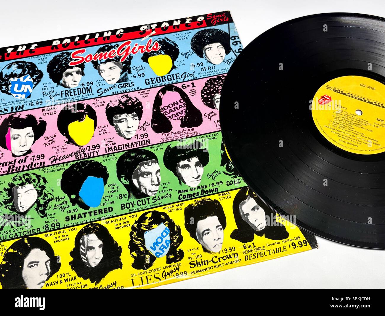 Colorful edition of The Rolling Stones Some Girls vinyl record, with ...
