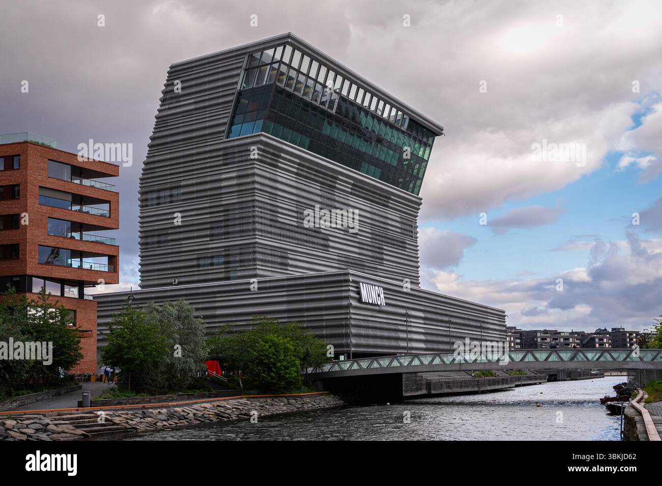 The Munch museum in Oslo, a modern building exhibiting the work of the ...