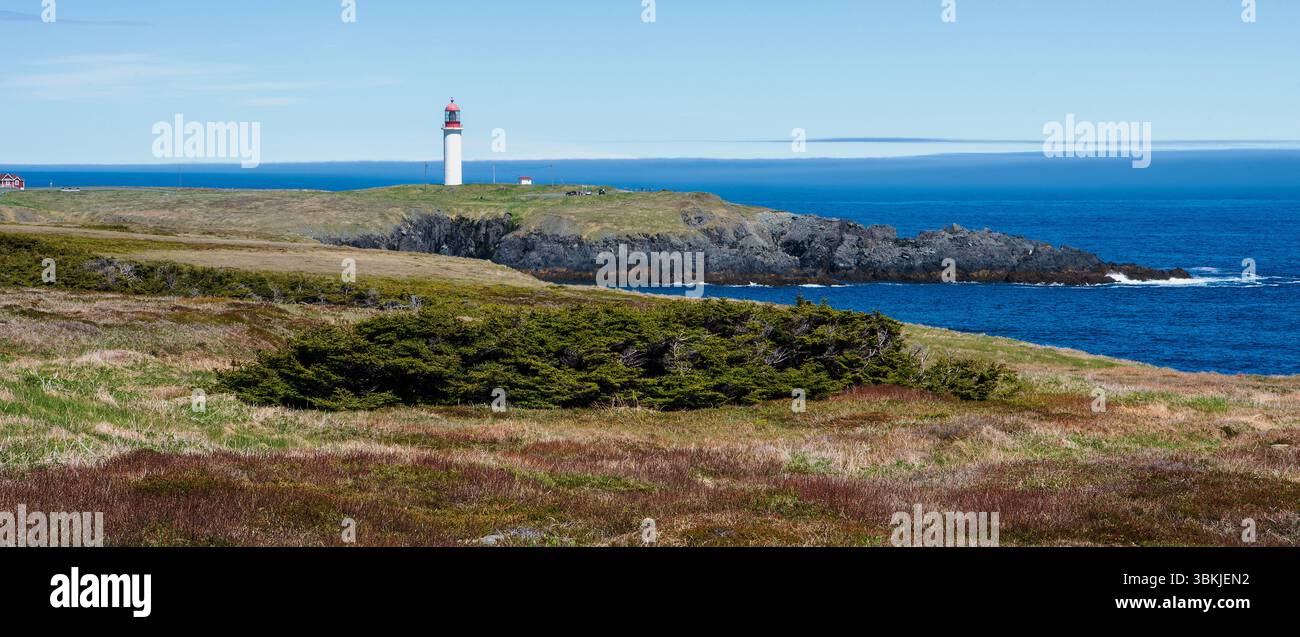 The Cape Race Lighthouse stands on the southeastern tip of Newfoundland ...