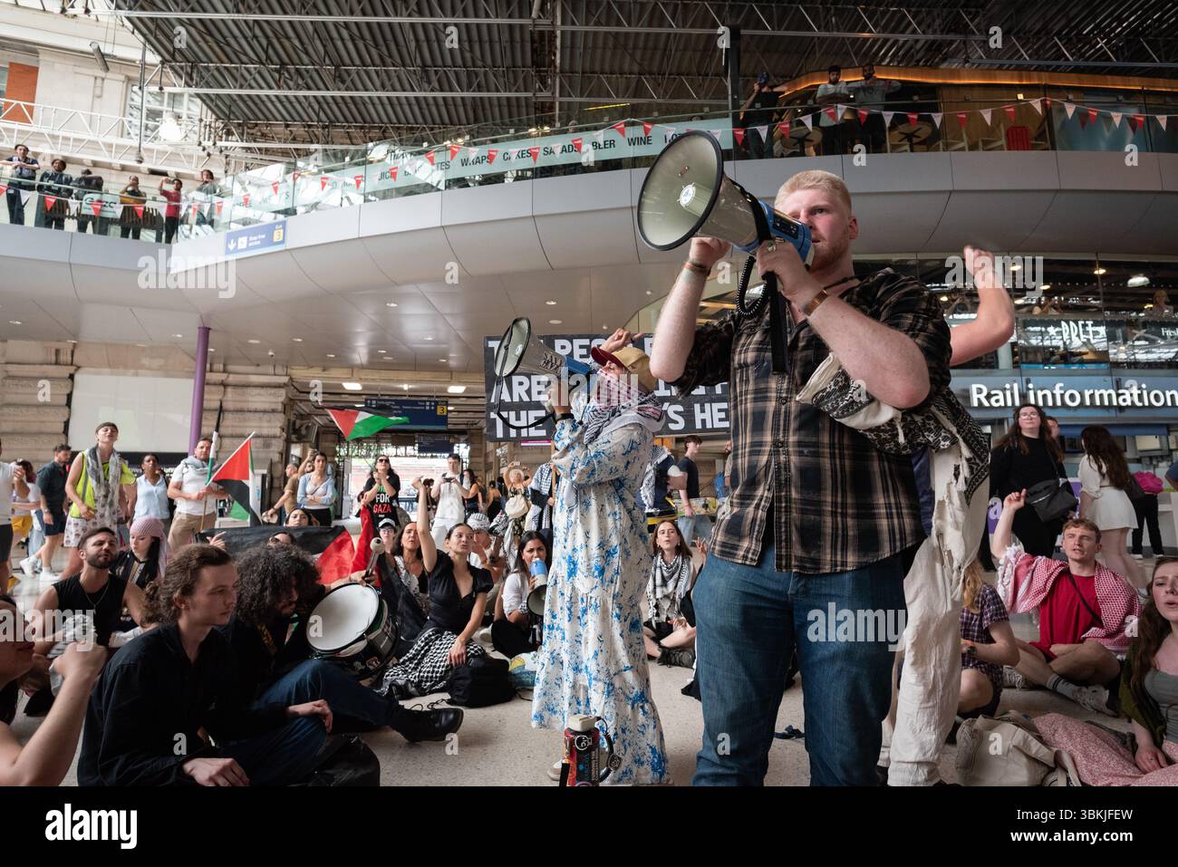 London, UK. 21 June, 2025. Activists from Youth Demand briefly occupy ...