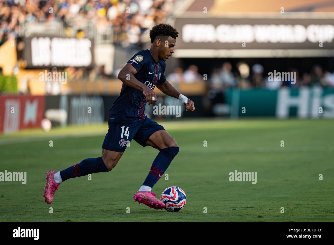 Paris Saint-Germain forward Desire Doue (14) during the first half of a ...