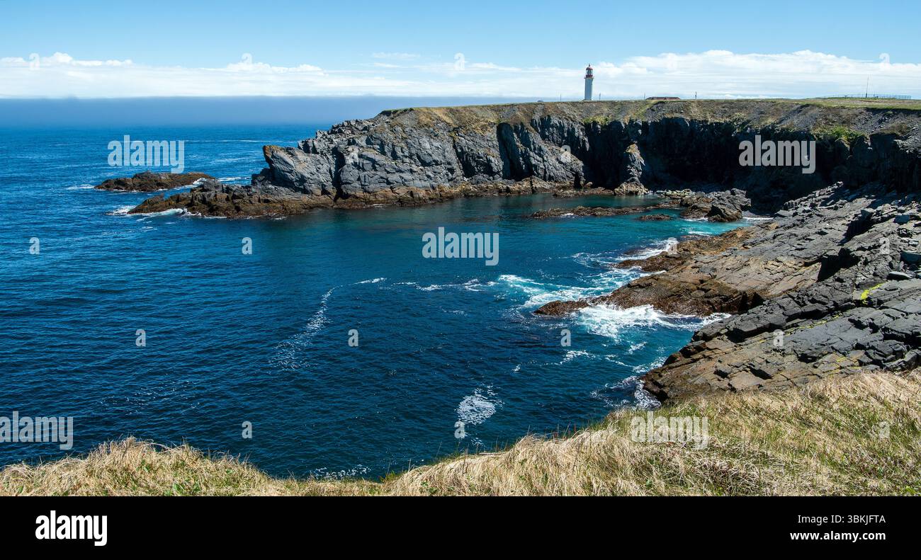 The Cape Race Lighthouse stands on the southeastern tip of Newfoundland ...