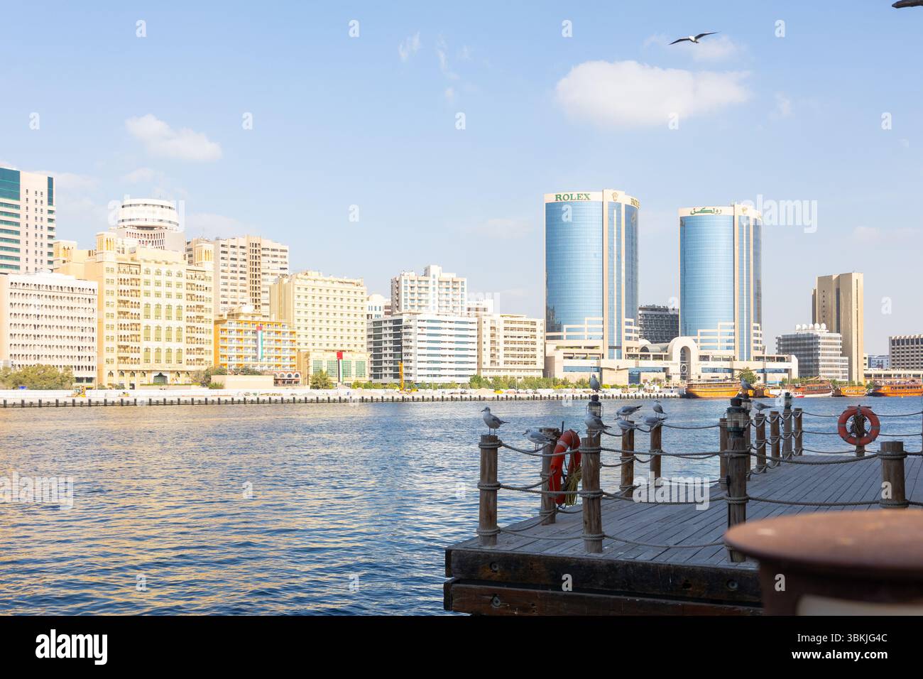 Old town in Al Seef Cultural Historical District. Beautiful view of ...