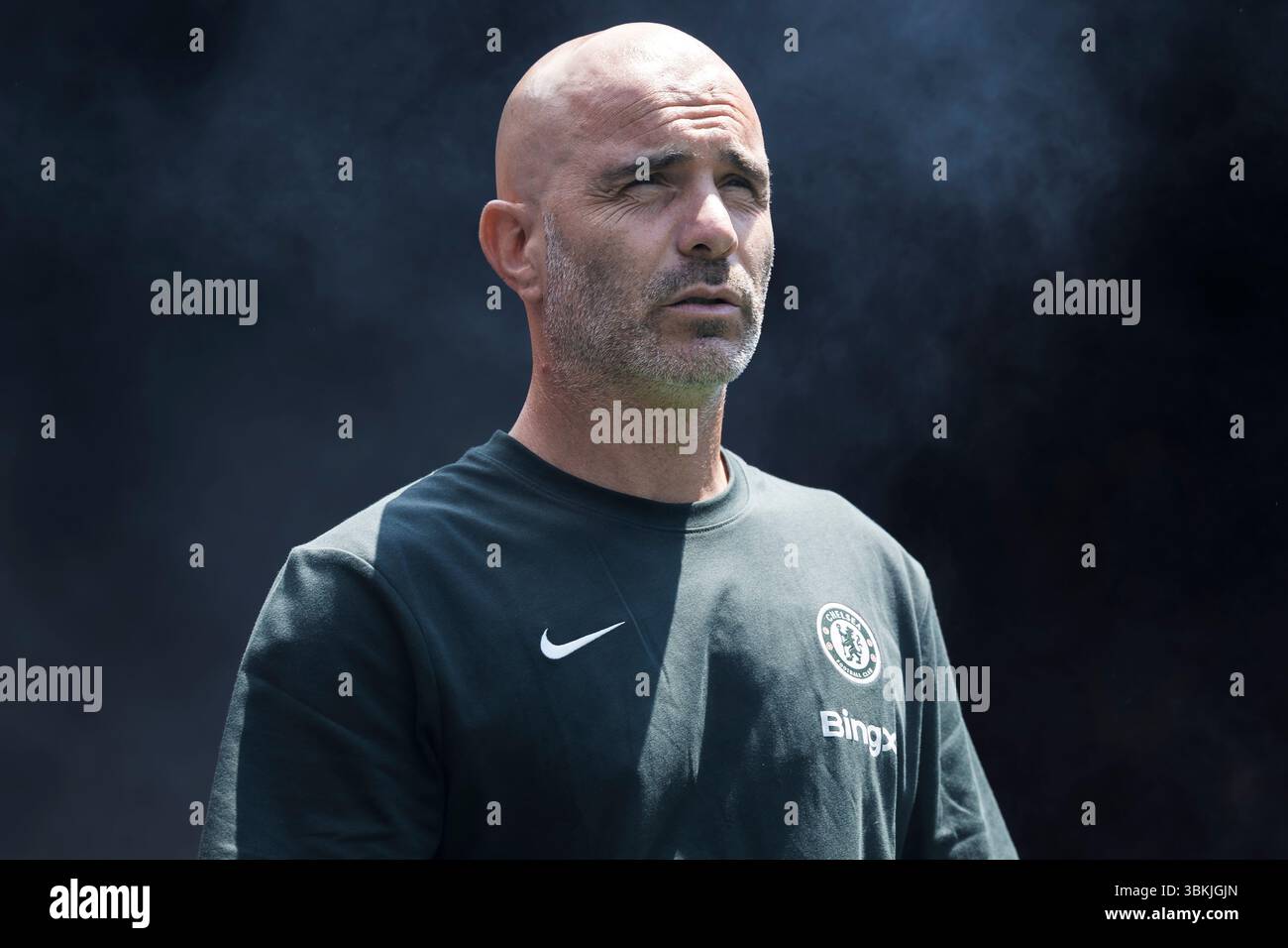Enzo Maresca, head coach of Chelsea FC, looks on prior to the FIFA Club ...