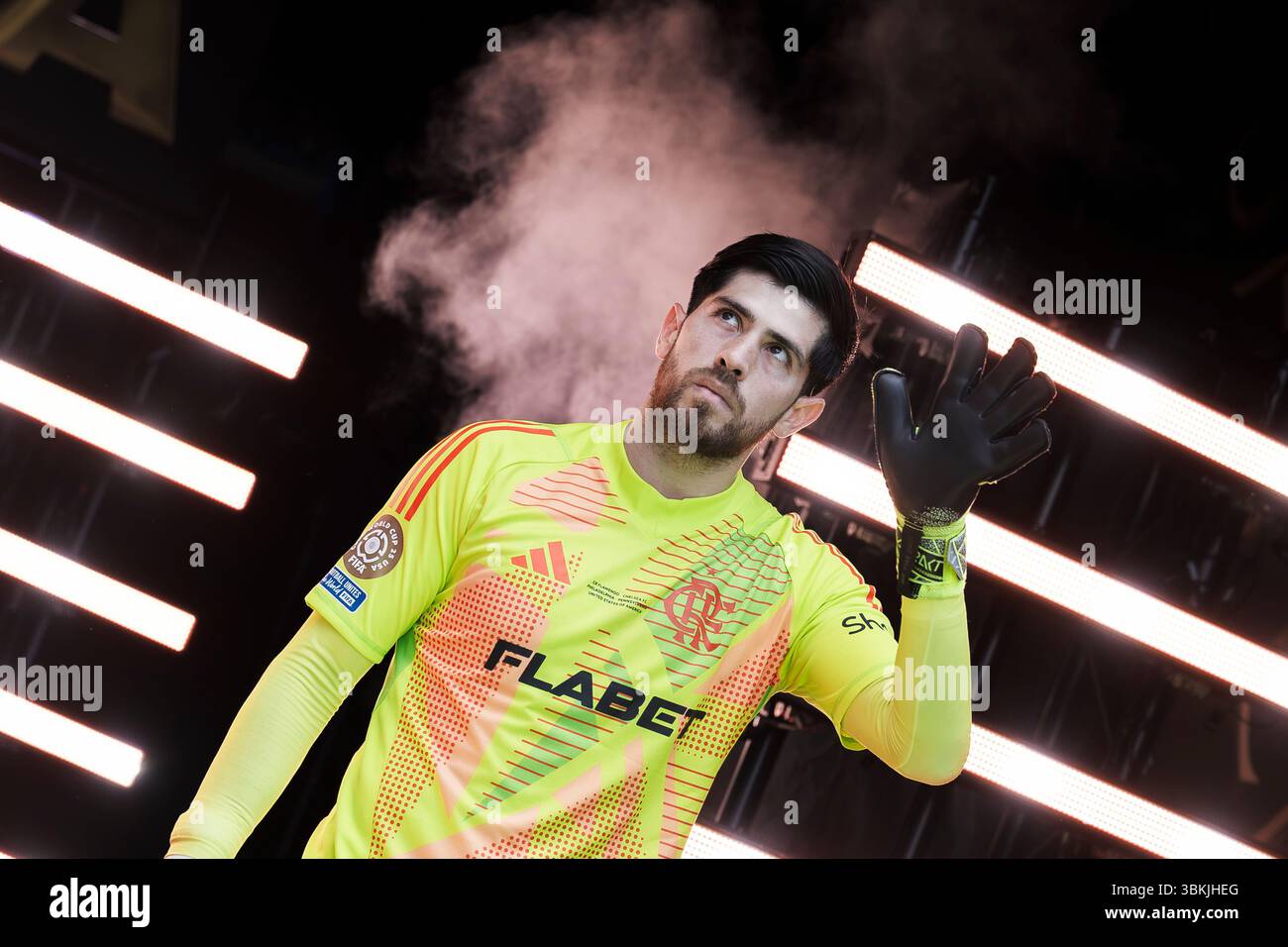 Agustin Rossi of CR Flamengo enters the field of play prior to the FIFA ...