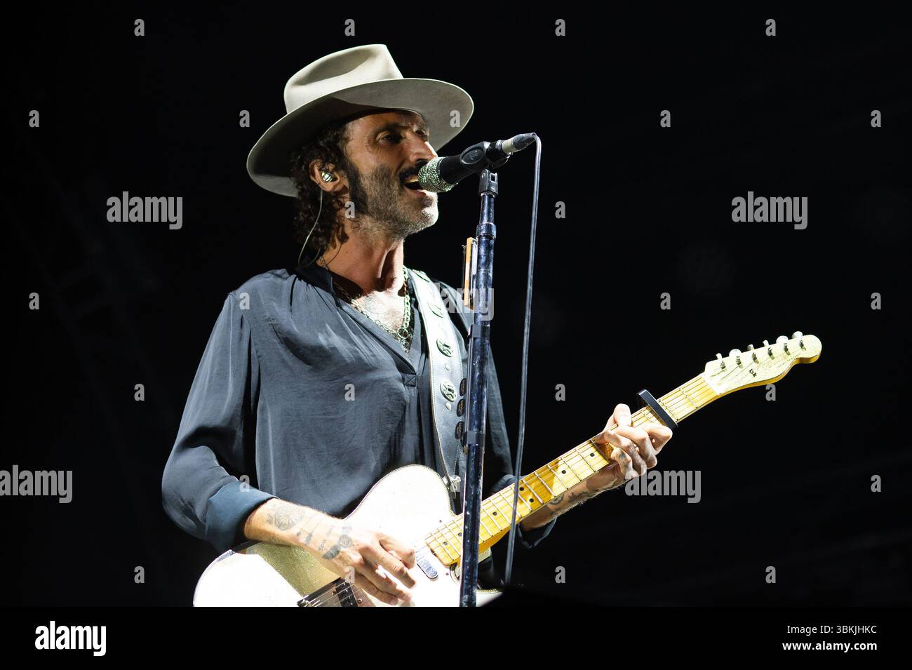 Madrid, Spain. 21st June, 2025. the singer Leiva performs during his ...