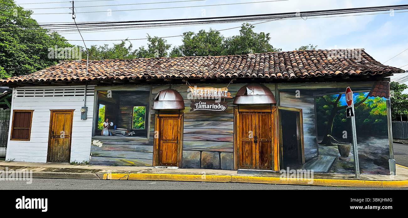 BAGACES, GUANACASTE PROVINCE, COSTA RICA: Street art depicting rural ...
