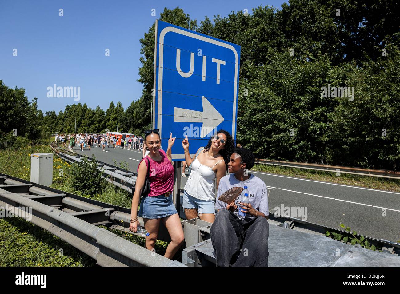 AMSTERDAM - Visitors on the car-free Ring A10 where the city of ...