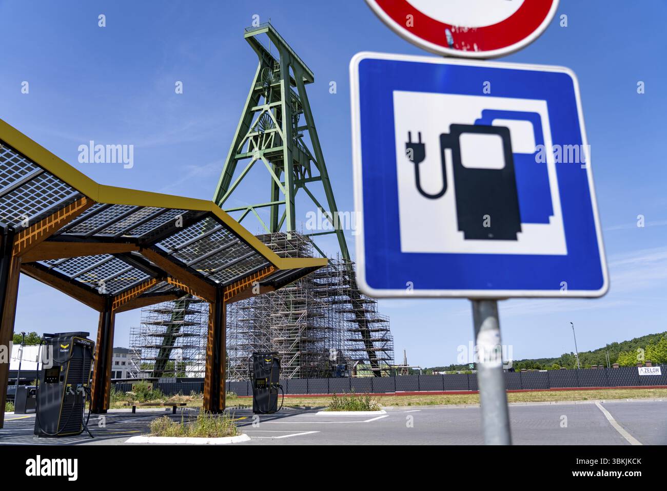 Electric charging station on the site of the former Lohberg colliery in ...