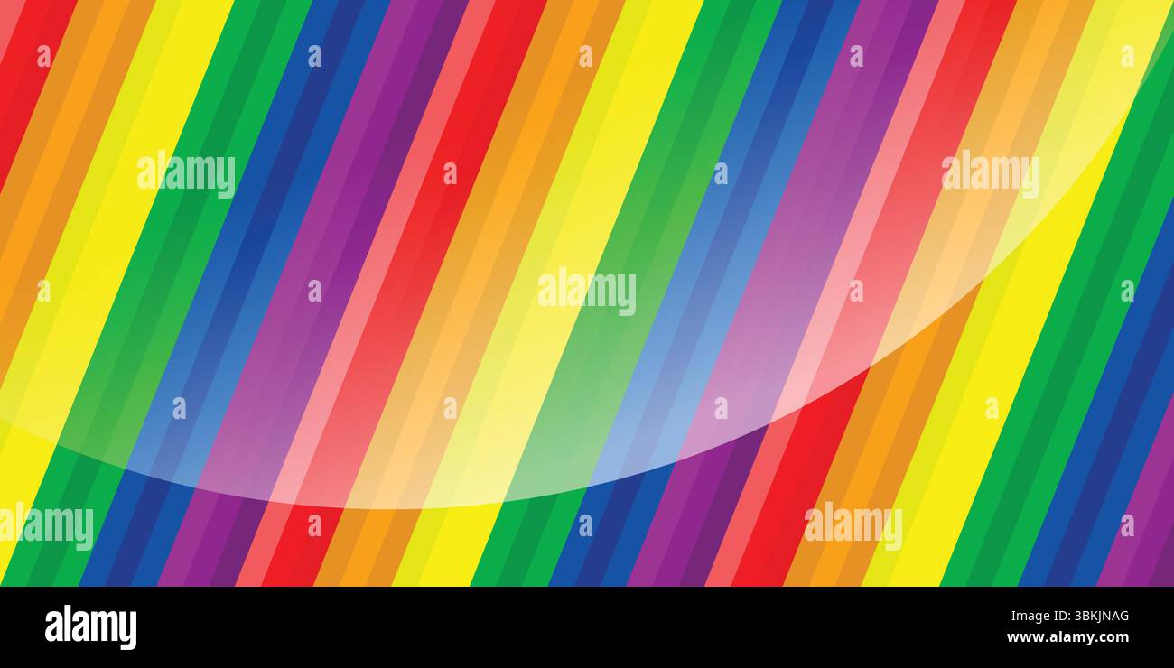 Happy Pride Month Banner with Progress Pride Flag Color Shadow and ...