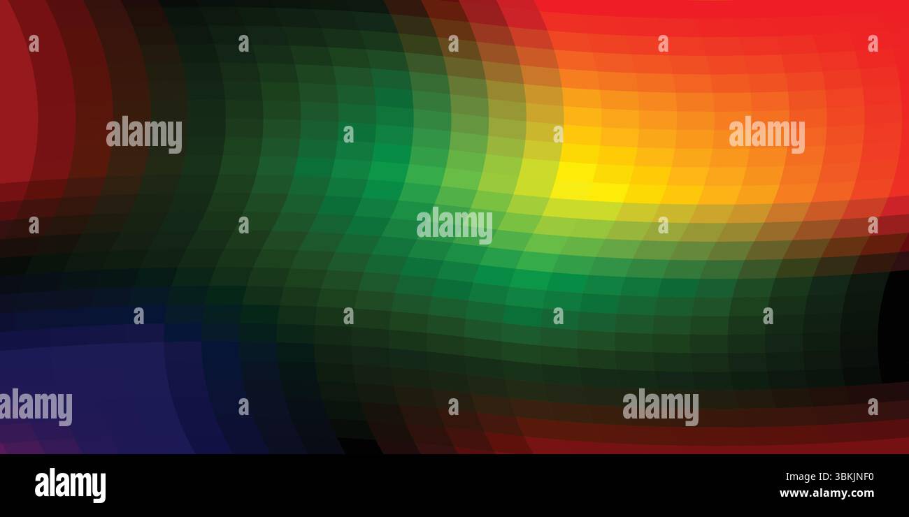 Vibrant Rainbow Pixelated Squares Abstract Background Pride Month ...