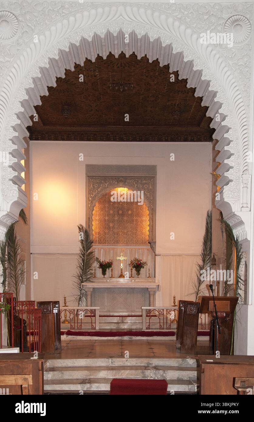 St Andrews Anglican Church, Tangier, Morocco, blends Arabic and Gothic ...