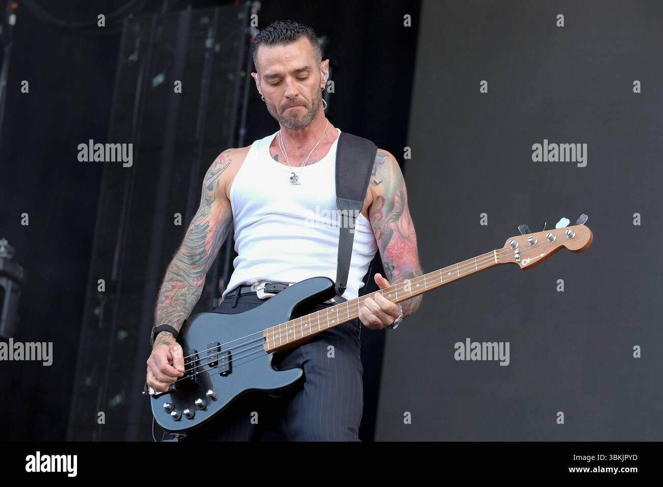 Newport, UK. 21st June, 2025. Matt Willis, co-founder, bassist and co ...