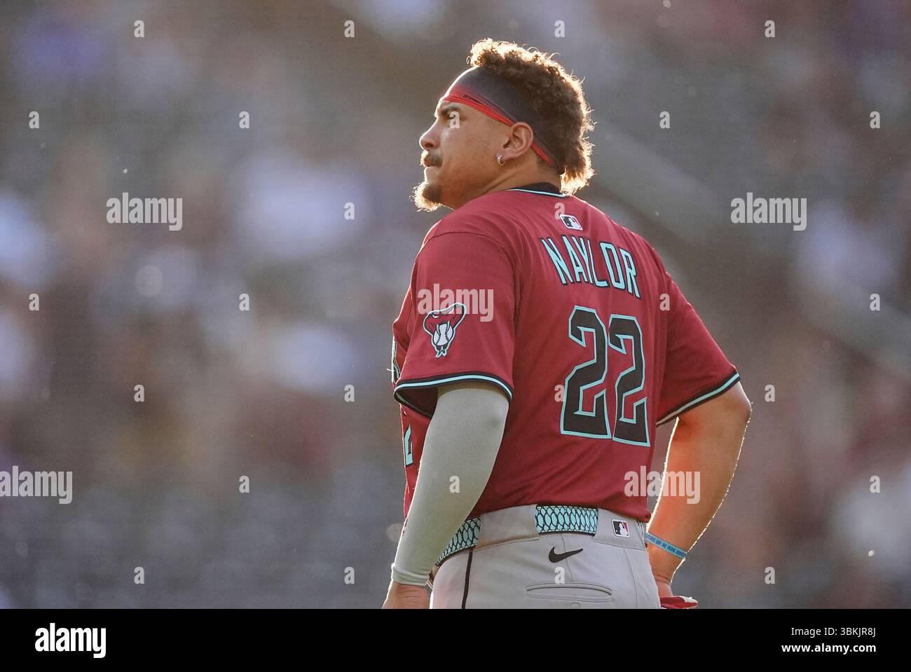 Arizona Diamondbacks first baseman Josh Naylor (22) in the third inning ...