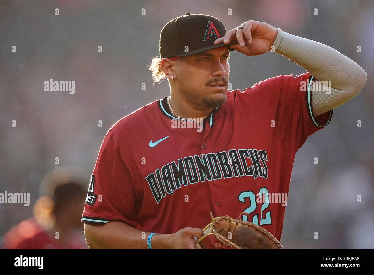 Arizona Diamondbacks first baseman Josh Naylor (22) in the third inning ...