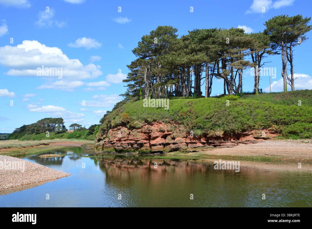 River Otter Estuary in Devon, England, captured in May. The image ...