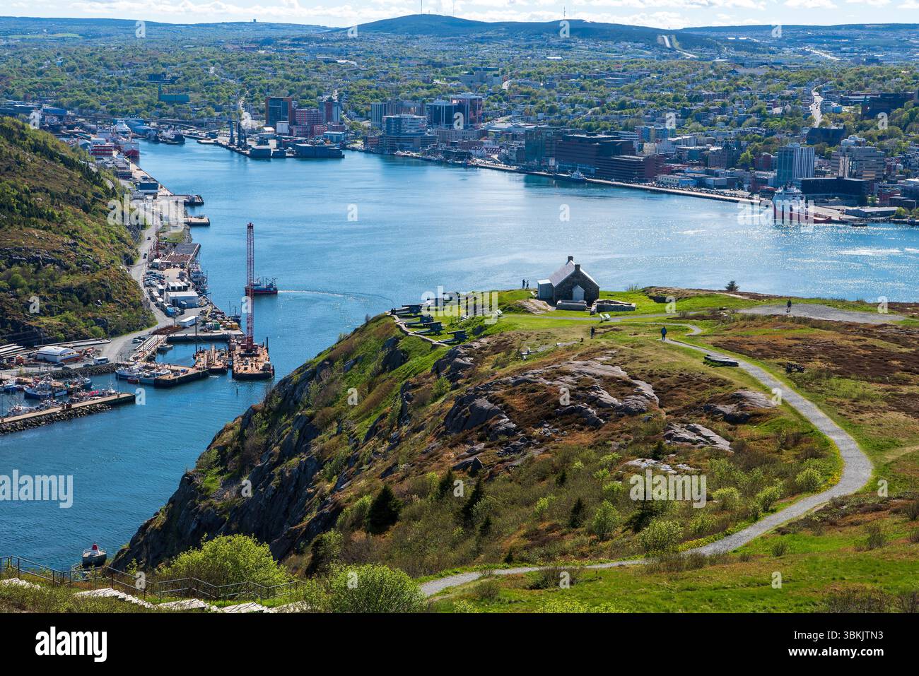 Aerial view from Signal Hill across Gibbet Hill with the Queen's ...