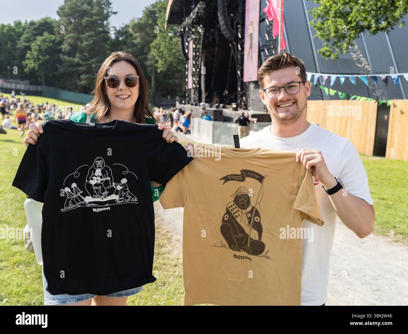 Delamere, Cheshire, UK. 21st June 2025. Blossoms, Tom Ogden, Charlie ...