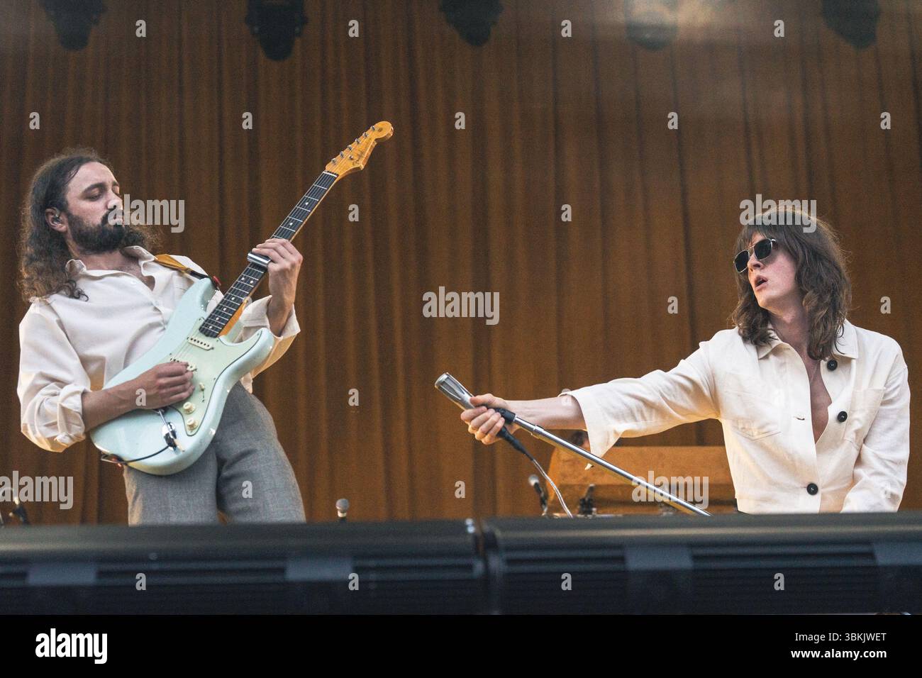 Delamere, Cheshire, UK. 21st June 2025. Blossoms, Tom Ogden, Charlie ...
