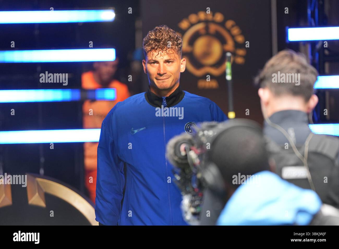 Inter Milan forward Sebastiano Esposito (70) enters the field before a ...