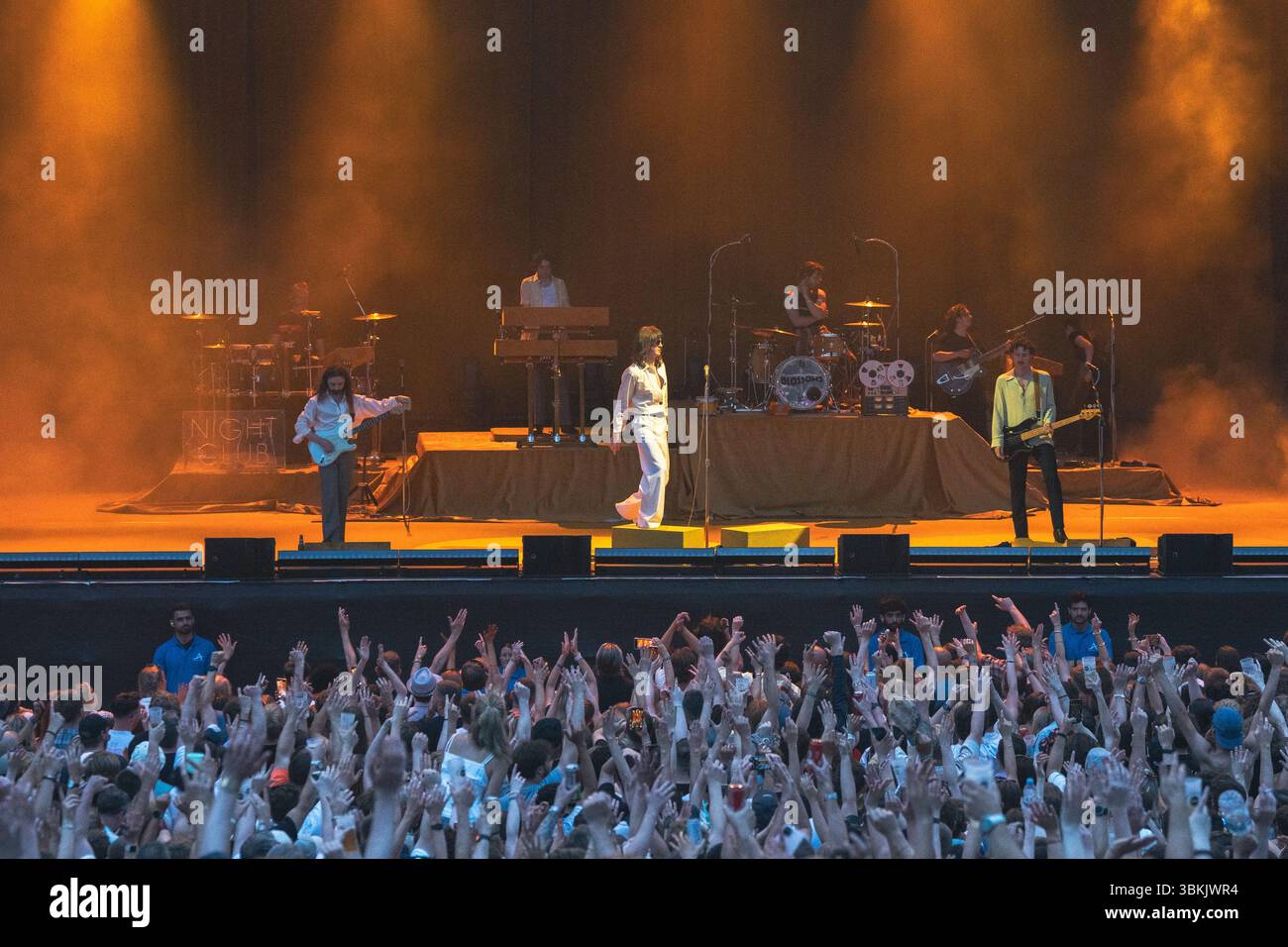Delamere, Cheshire, UK. 21st June 2025. Blossoms, Tom Ogden, Charlie ...