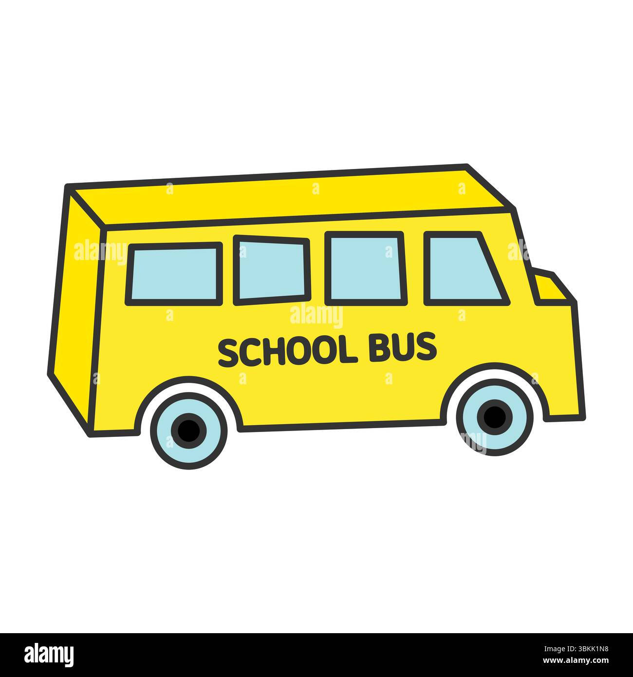 simple cartoon school bus icon design vector illustration Stock Vector Image & Art - Alamy