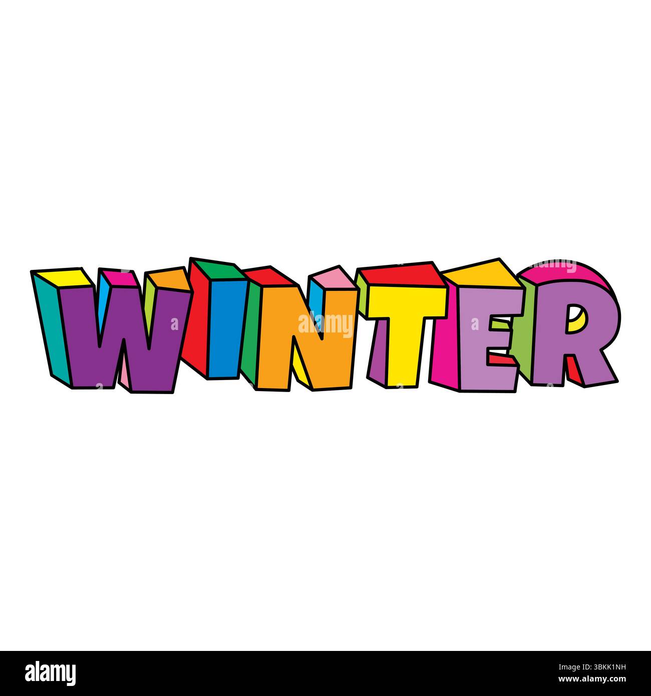 Winter text Stock Vector Images - Alamy
