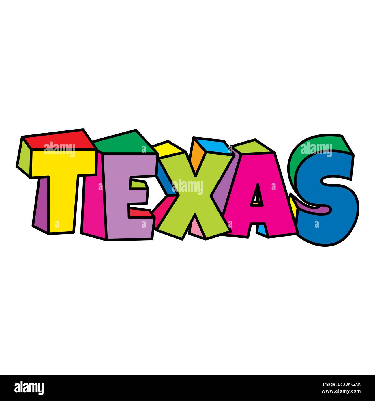 Vector illustration texas logo Cut Out Stock Images & Pictures - Alamy