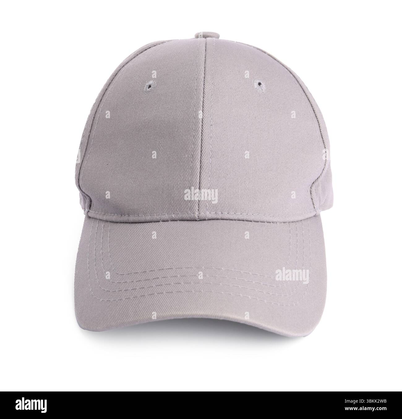 Light grey baseball hat isolated on white Stock Photo - Alamy