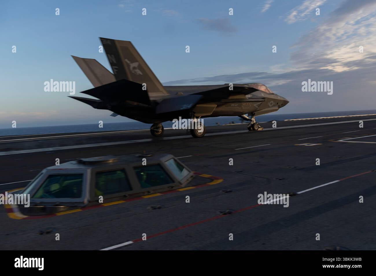 An F-35C Lightning II, attached to Strike Fighter Squadron (VFA) 147, takes off from the flight ...