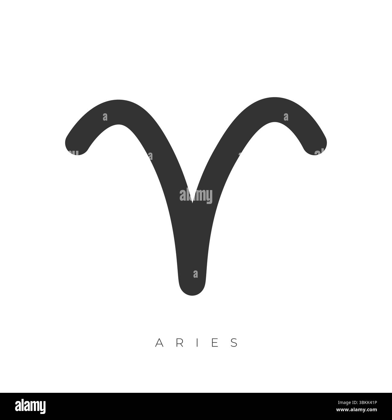 Aries zodiac sign line art symbol vector illustration isolated on white ...