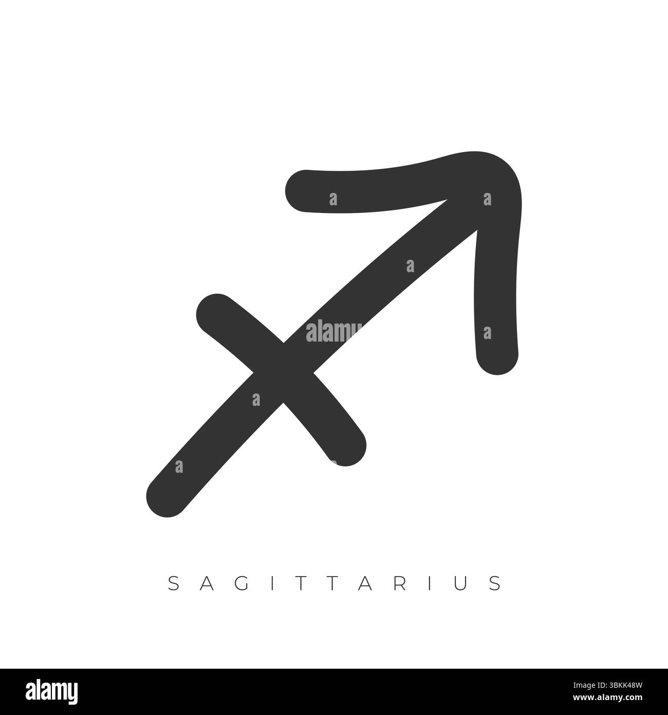 Sagittarius zodiac sign line art symbol vector illustration isolated on ...