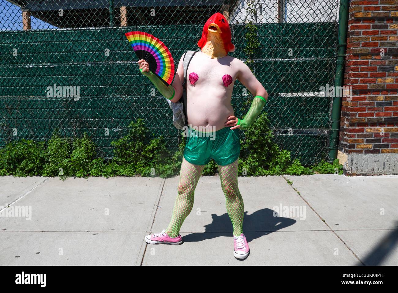 Hazel from Park Slope is dressed as a sea creature poses for a photo ...