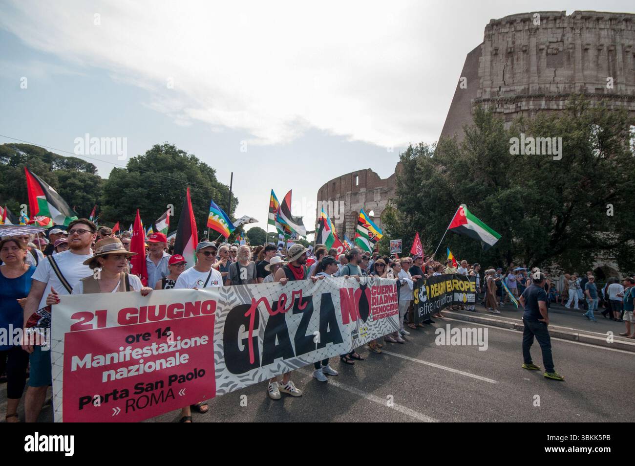 21/06/2025 Rome, demonstration procession against Rearmament, promoted ...