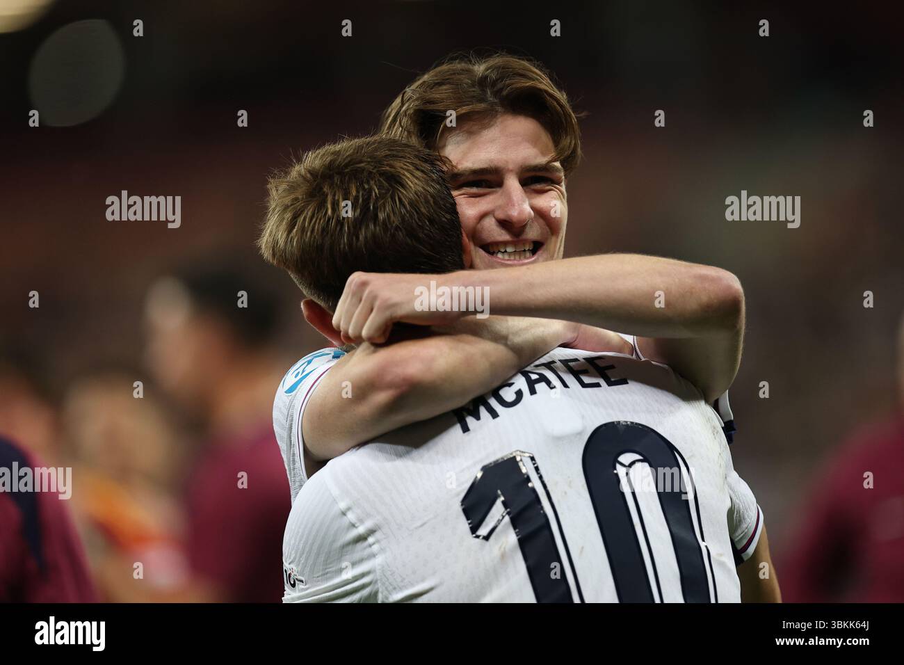 Alex Scott (England U21)James McAtee (England U21) during the UEFA Under 21 Slovakia 2025 match ...