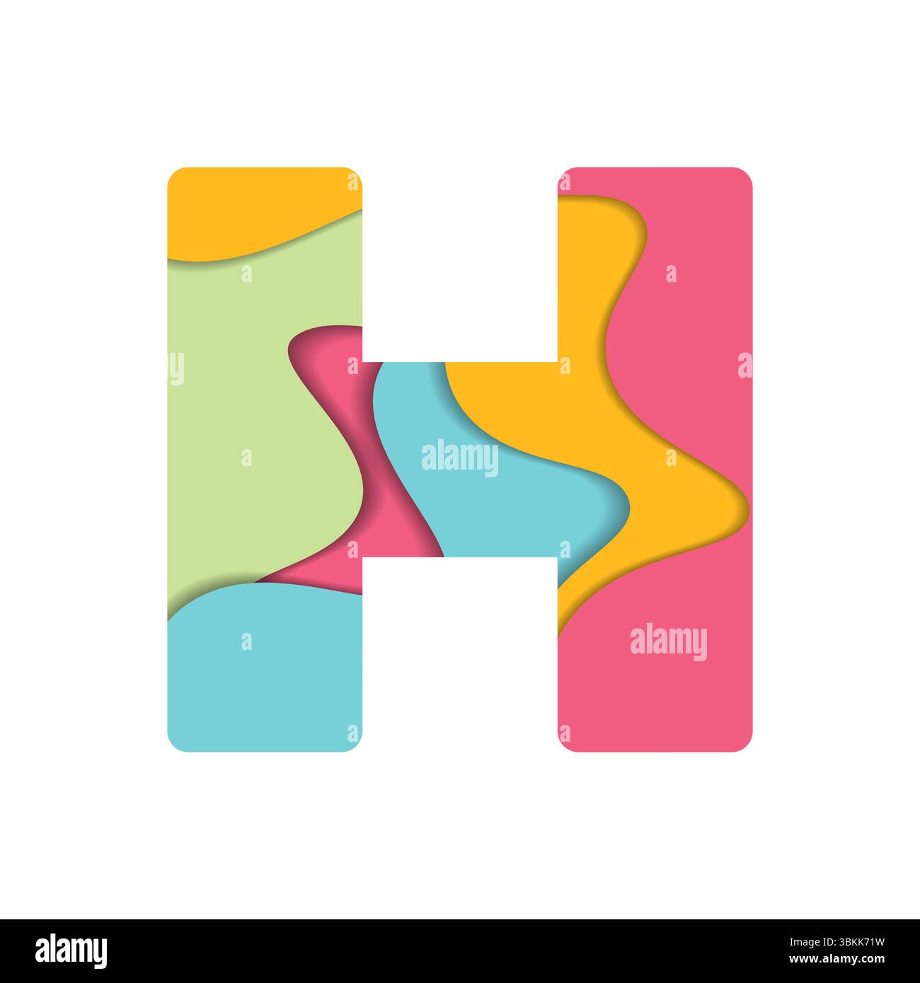 Paper layered texture Cut Out Stock Images & Pictures - Alamy