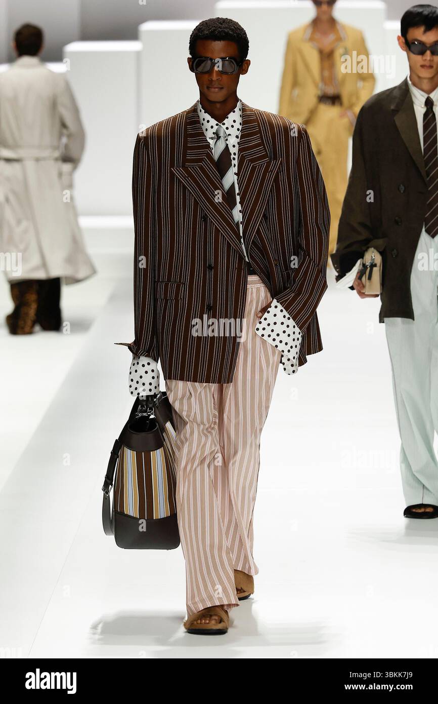 DOLCE & GABBANA men Spring-Summer 2026 runway during Milan Fashion Week Menswear on June 2025 ...