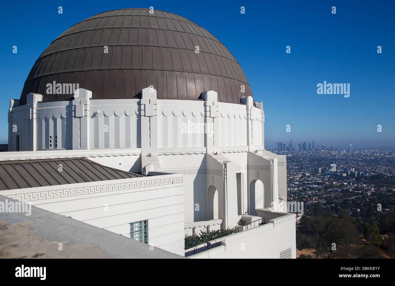 The Griffith Park and observatory hills and landscape, Los Angeles, CA ...