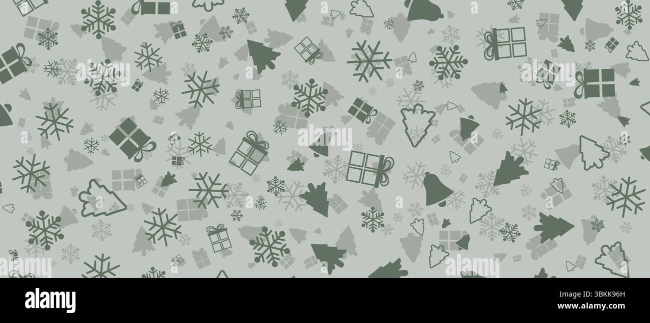 Happy merry christmas bells gifts Stock Vector Images - Alamy