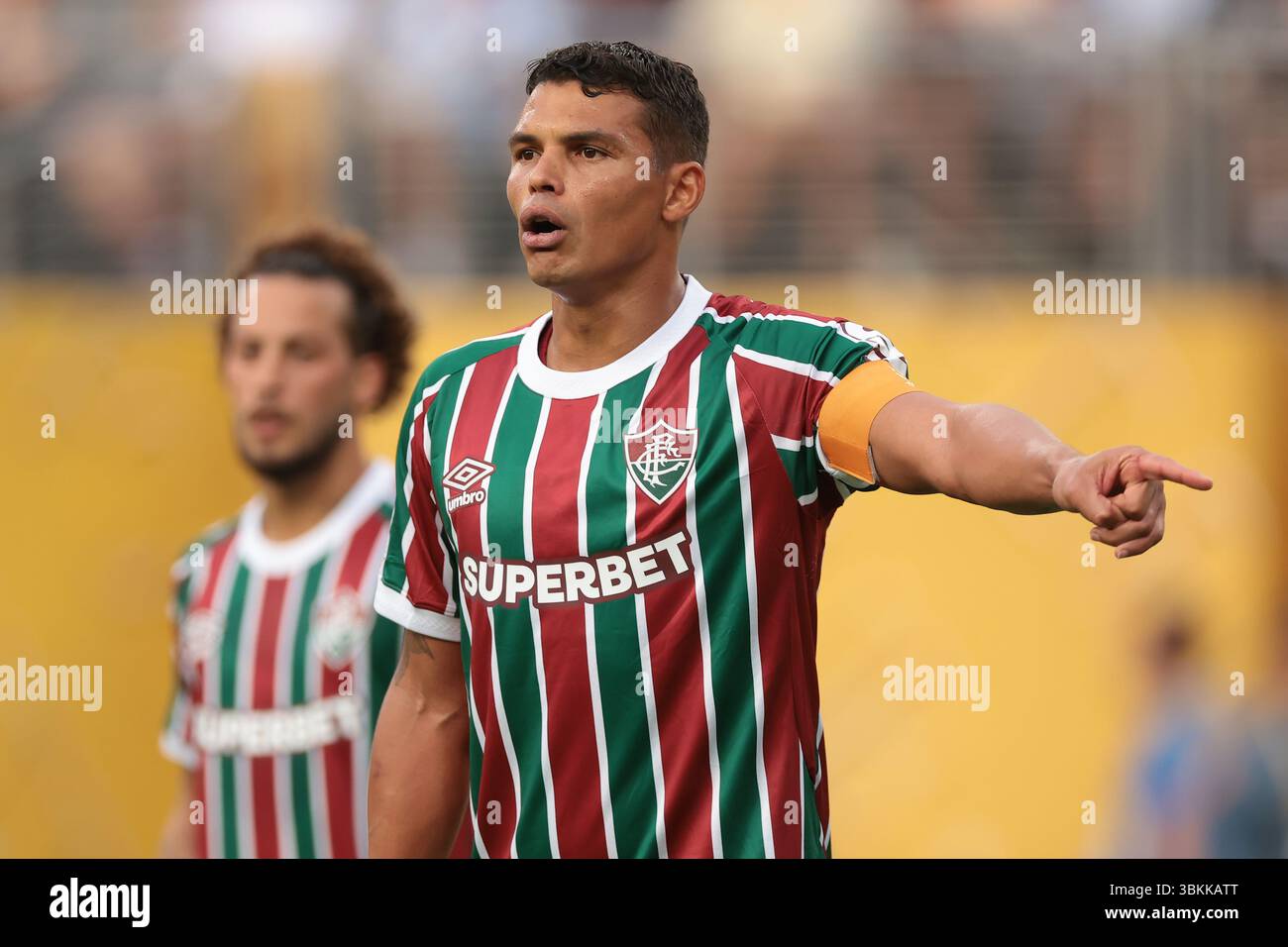 New Jersey, USA, 21st June 2025. Thiago Silva of Fluminense FC reacts ...
