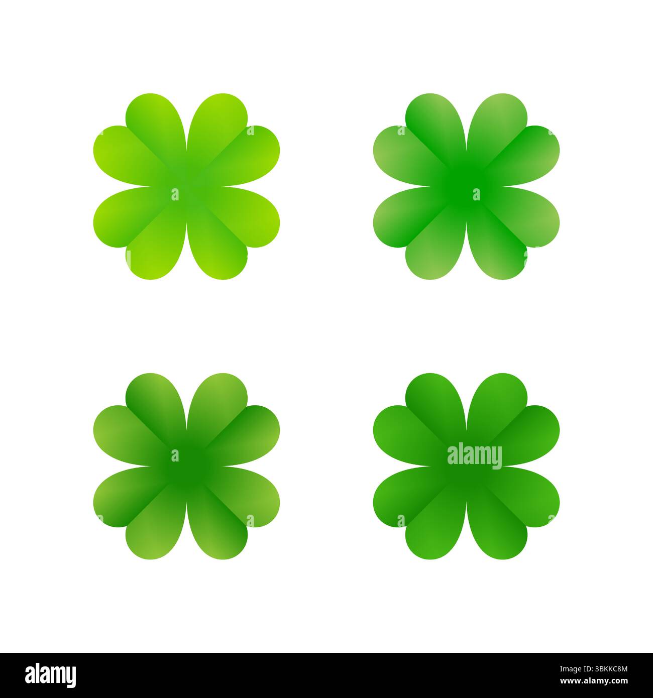 Clover icon collection Cut Out Stock Images & Pictures - Alamy