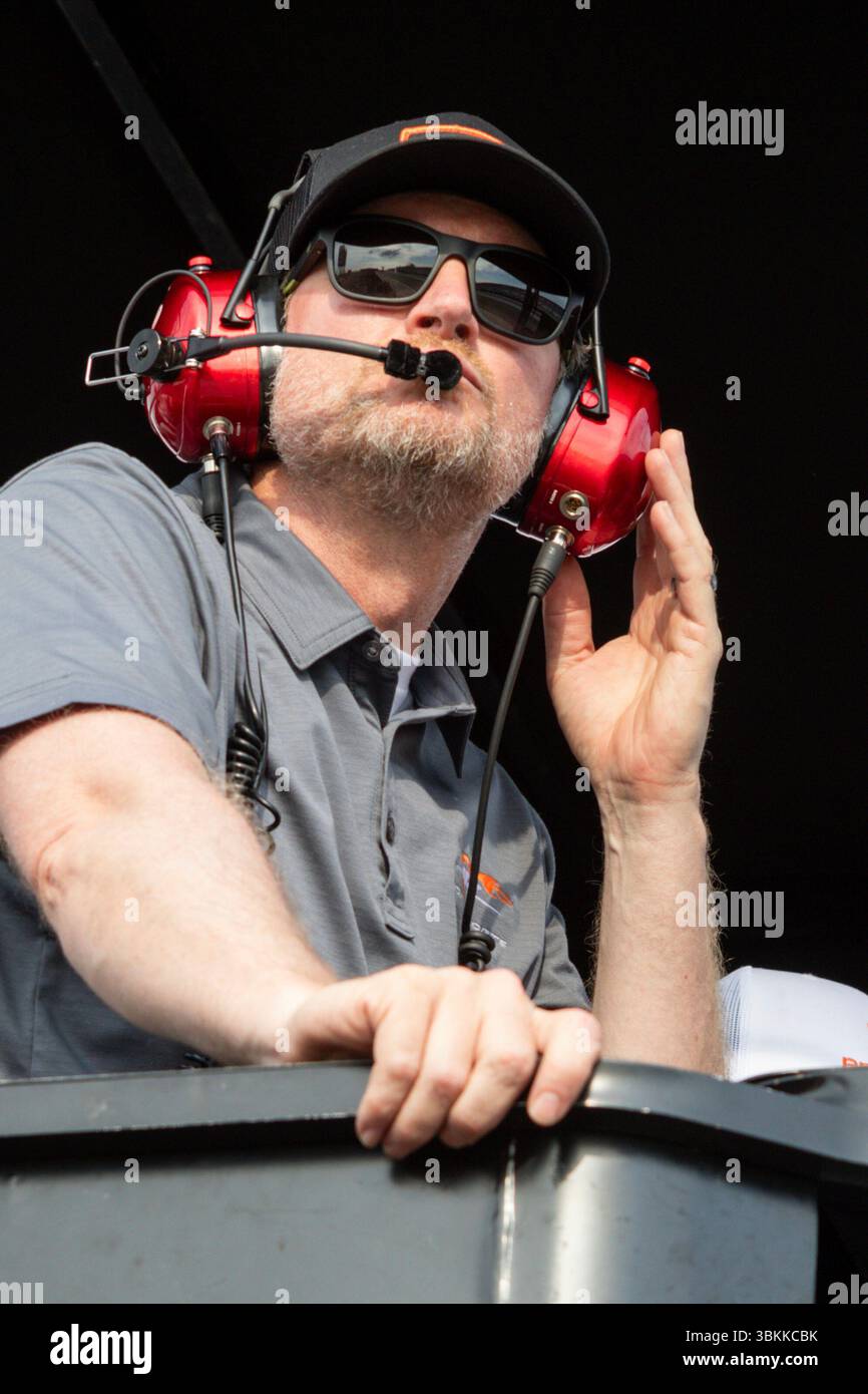 LONG POND, PA - JUNE 21: Car owner and crew chief Dale Earnhardt Jr ...