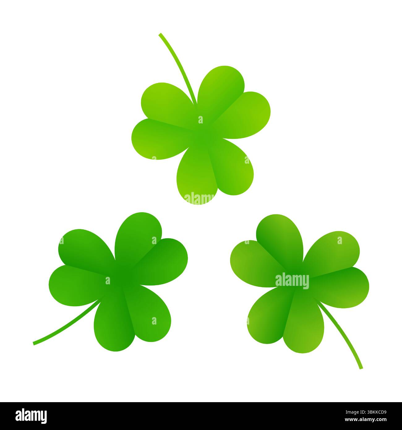 three shamrock stems design vector illustration Stock Vector Image ...
