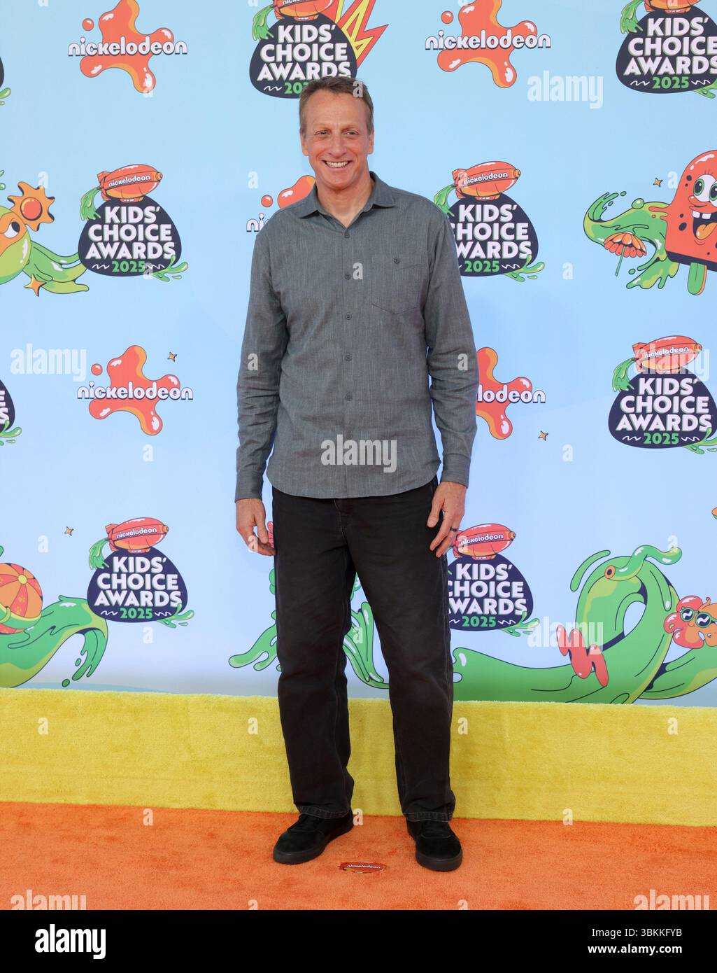 Tony Hawk attends the 2025 Nickelodeon's Kids' Choice Awards at Barker ...