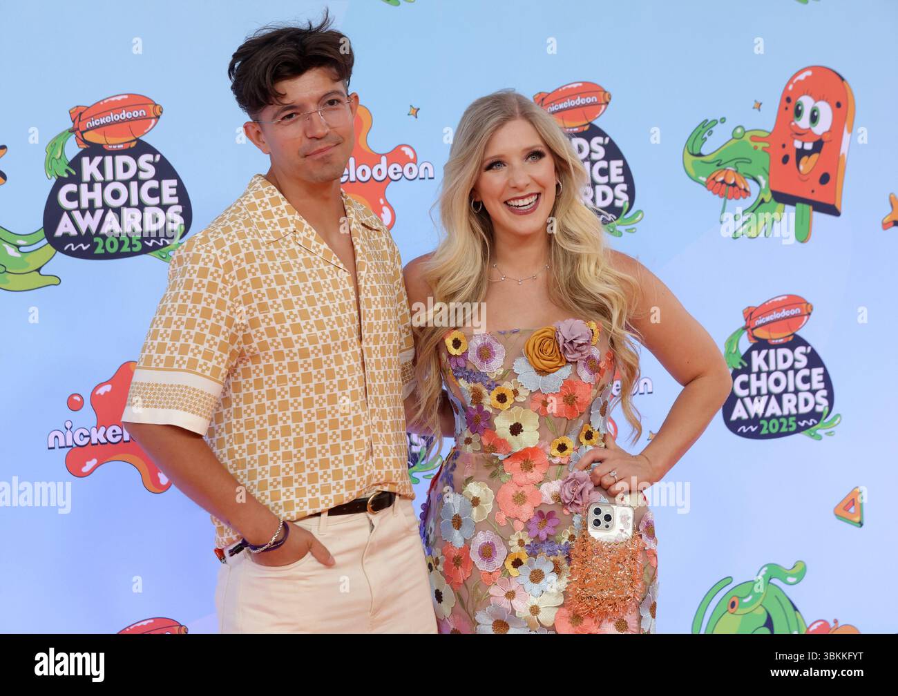 Preston Arsement and Brianna Arsement attend the 2025 Nickelodeon's ...