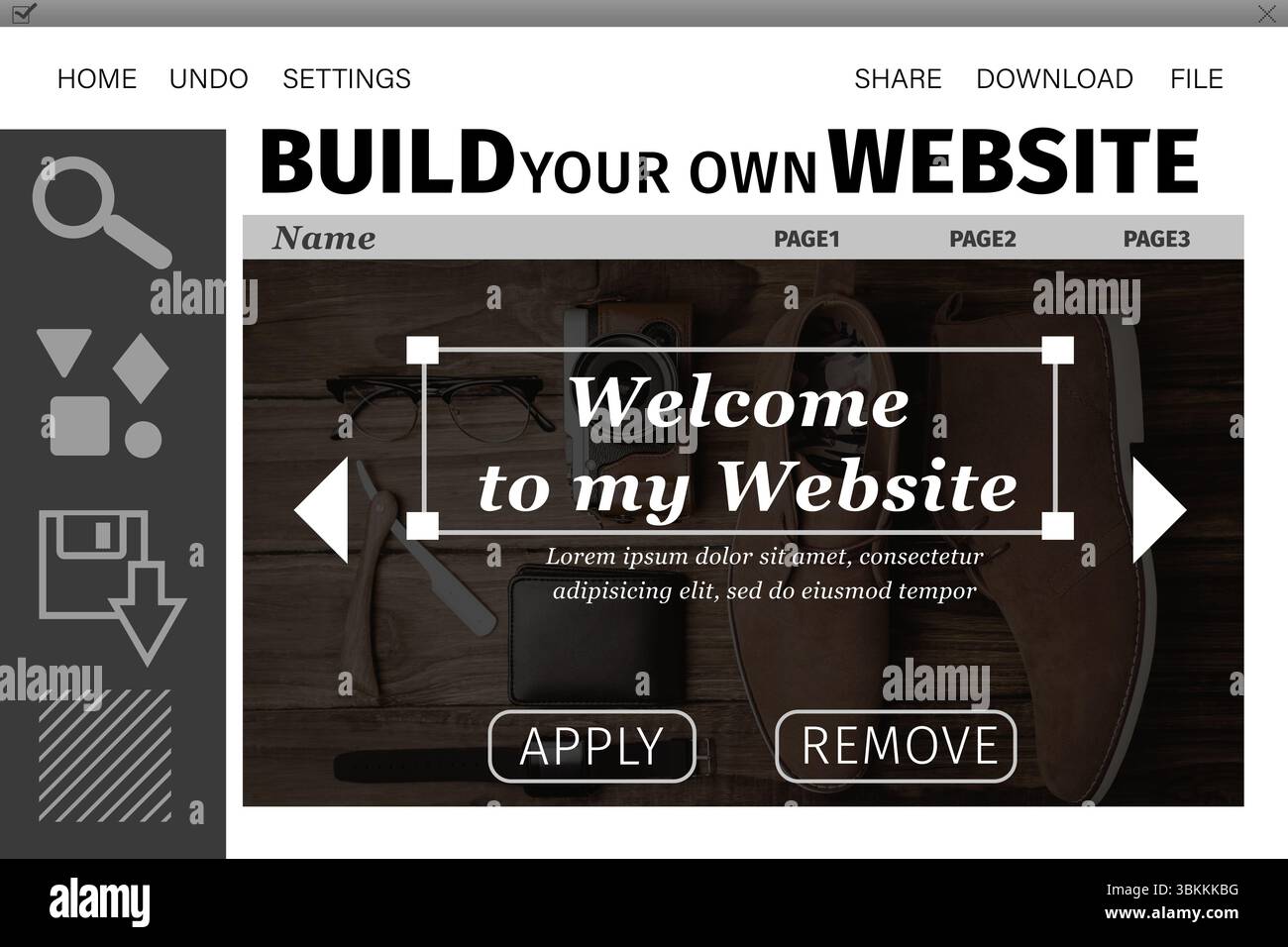 User interface template screens hi-res stock photography and images - Alamy